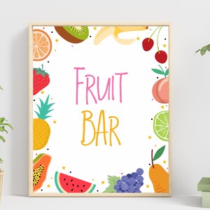 Two-tti Frutti Fresh Fruit Sign, Fruit Party Sign, Tropical Juice Bar ...