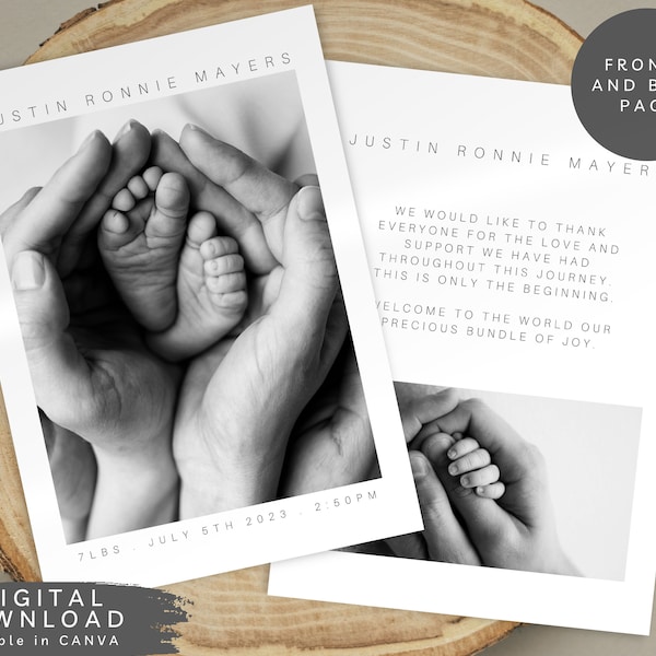 Postcard Baby Announcement - Etsy