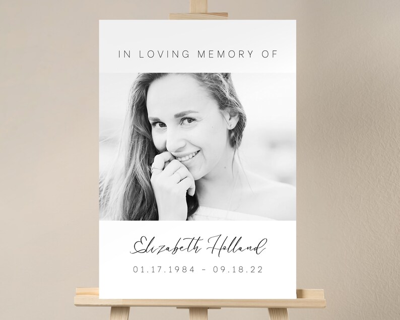 Editable Funeral Welcome Sign Simplistic Funeral Sign - Etsy