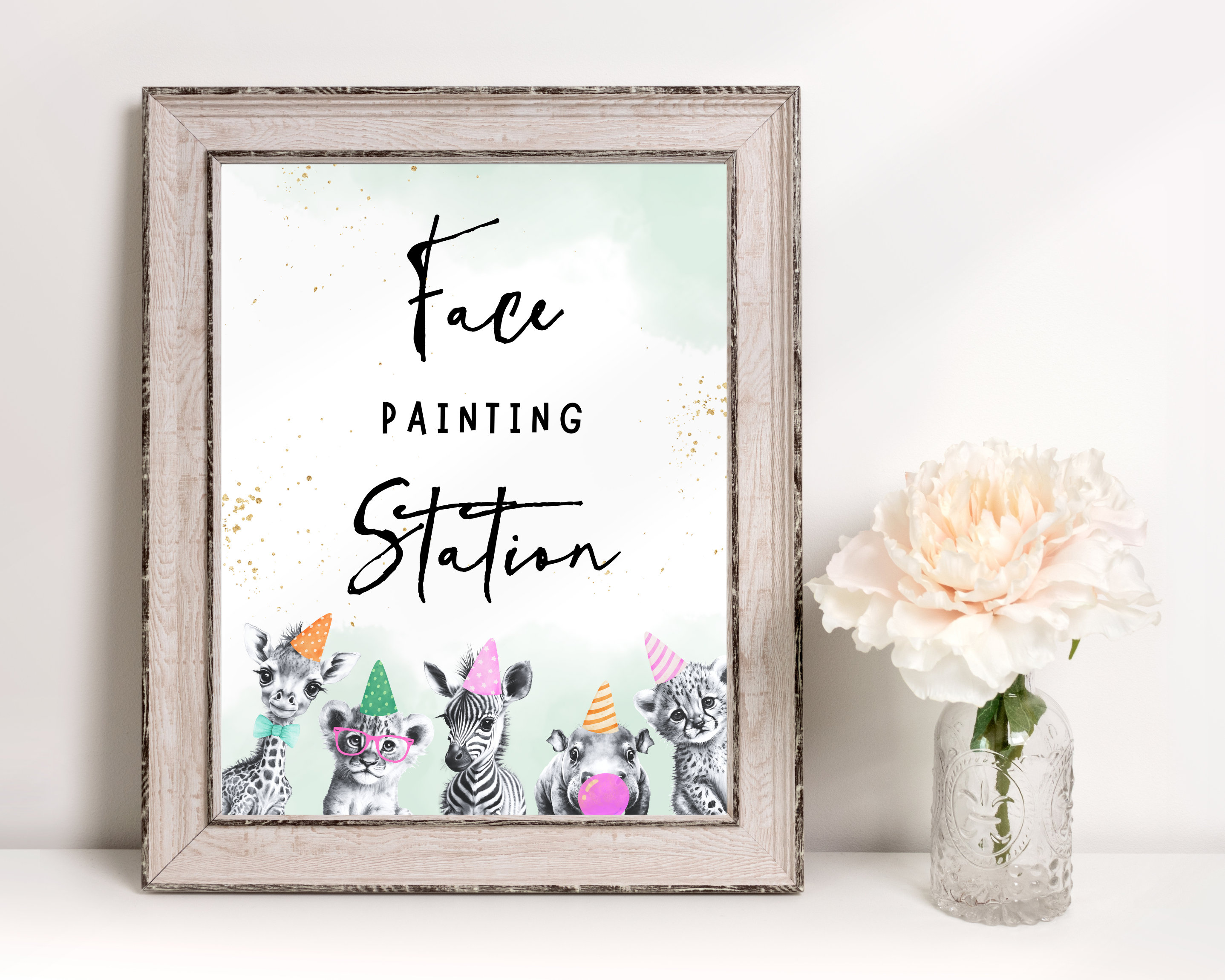 Editable Face Painting Station Sign Jungle Party Sign Wild - Etsy