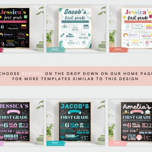 Editable Groovy Hippie First Day of School Sign Any Grade - Etsy