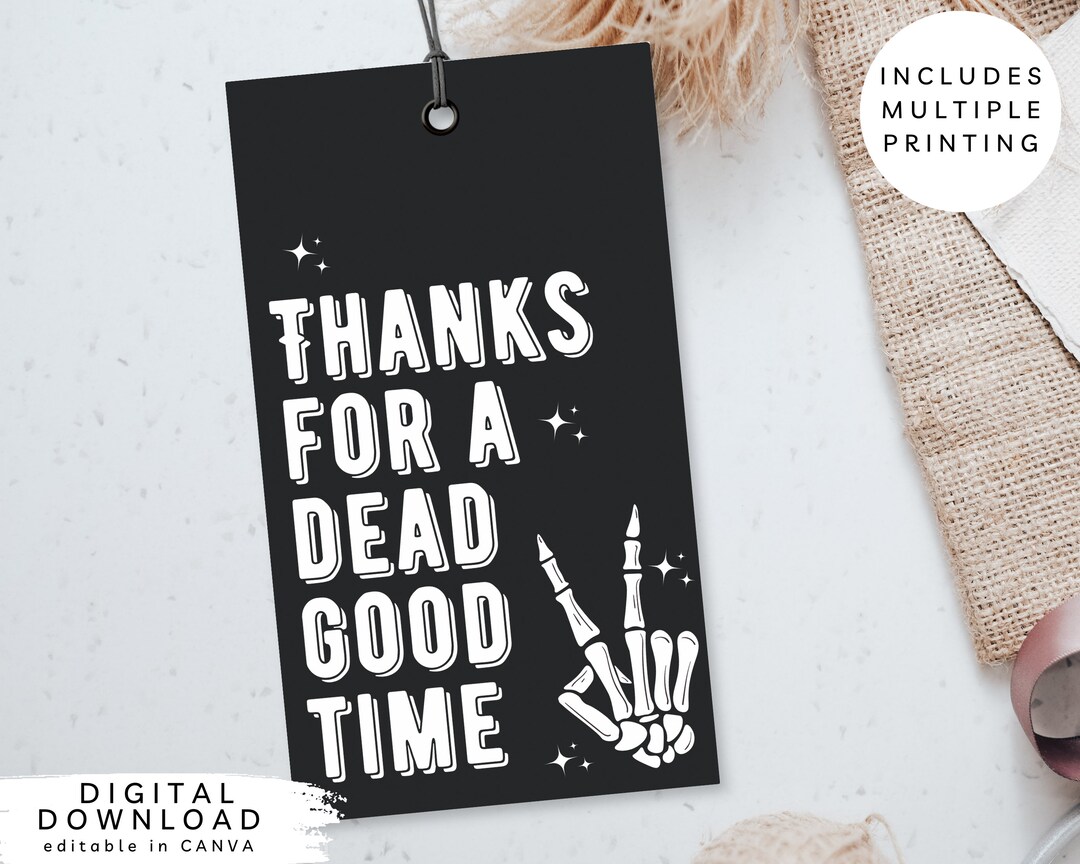 RIP to My Youth Party Favor Tags, Gothic Birthday Gift Tag, Halloween ...