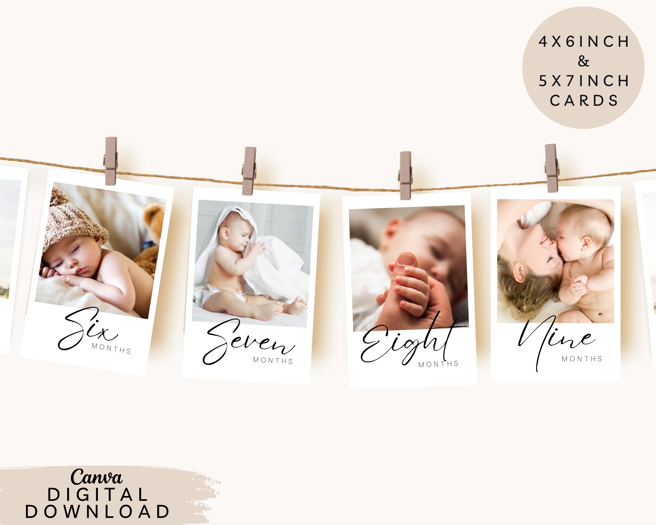 Monthly Milestone Birthday Banner Printable First Birthday - Etsy Canada