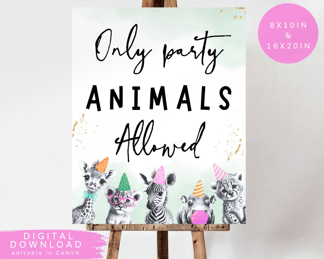 Editable Safari Welcome Sign, Jungle Birthday Sign, Zoo Welcome Party ...