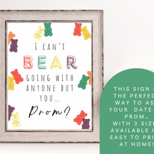 Gummy Bear Promposal Sign, Digital Promposal Ask Idea, Will You Go to ...