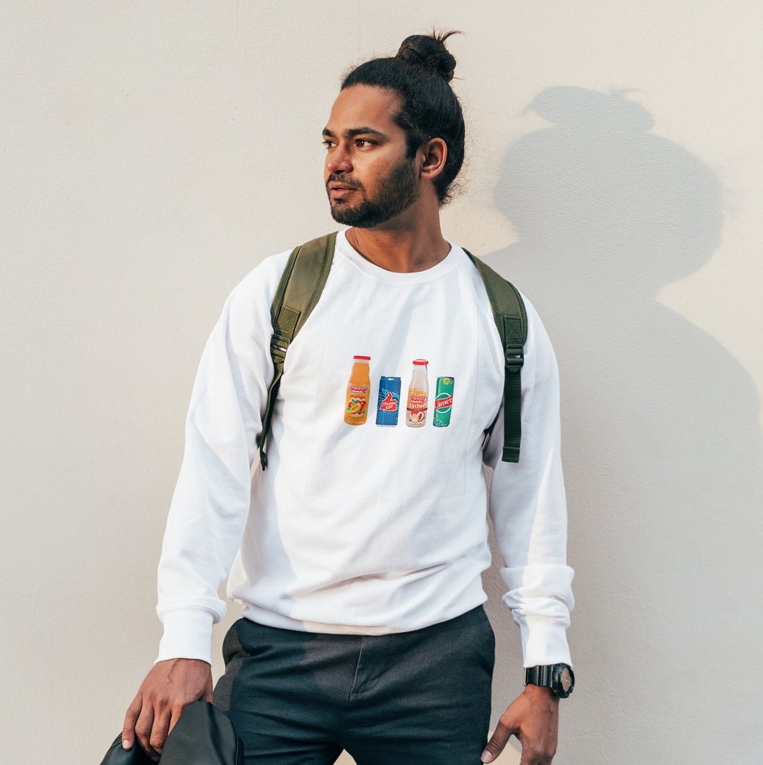 Indian Drink Lineup Crewneck Sweatshirt | Mango, Thumbs Up, Lychee ...