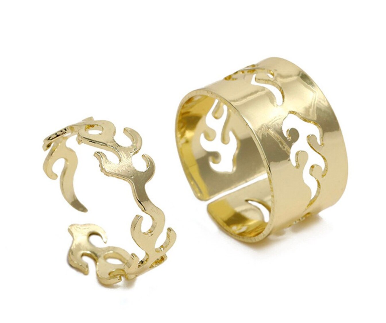 Twin Flame Matching Rings Set, Couple's Rings, Friendship Rings, Silver ...