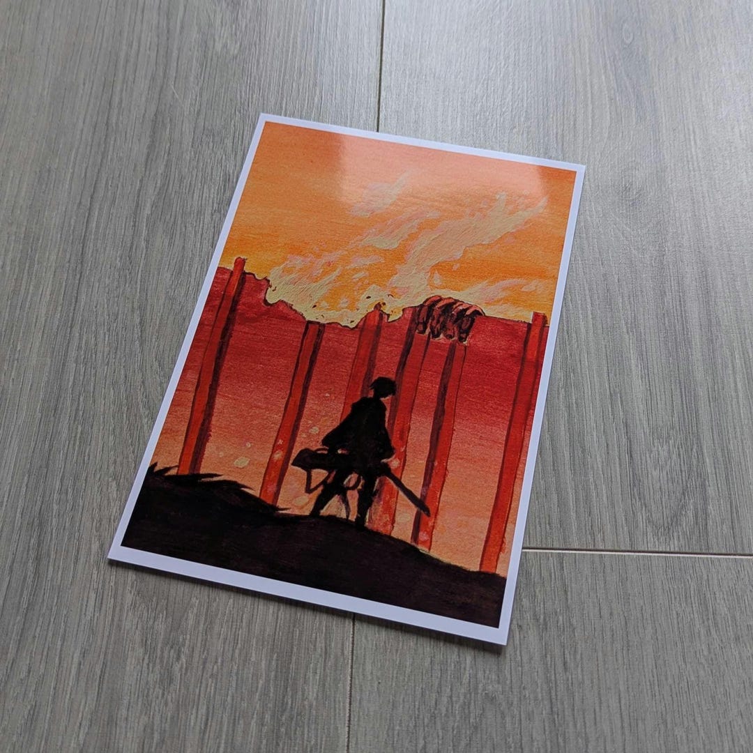 Attack on Titan Art Print | AOT Levi Wall Maria Action Scene Fanart ...