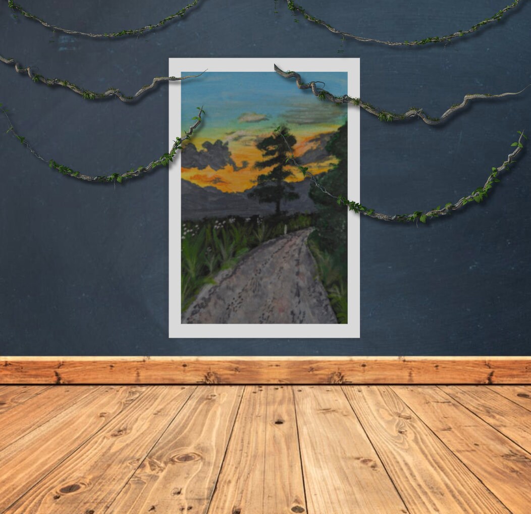 My Neighbor Totoro Scenery Painting Beautiful Pathway Scene Fanart ...