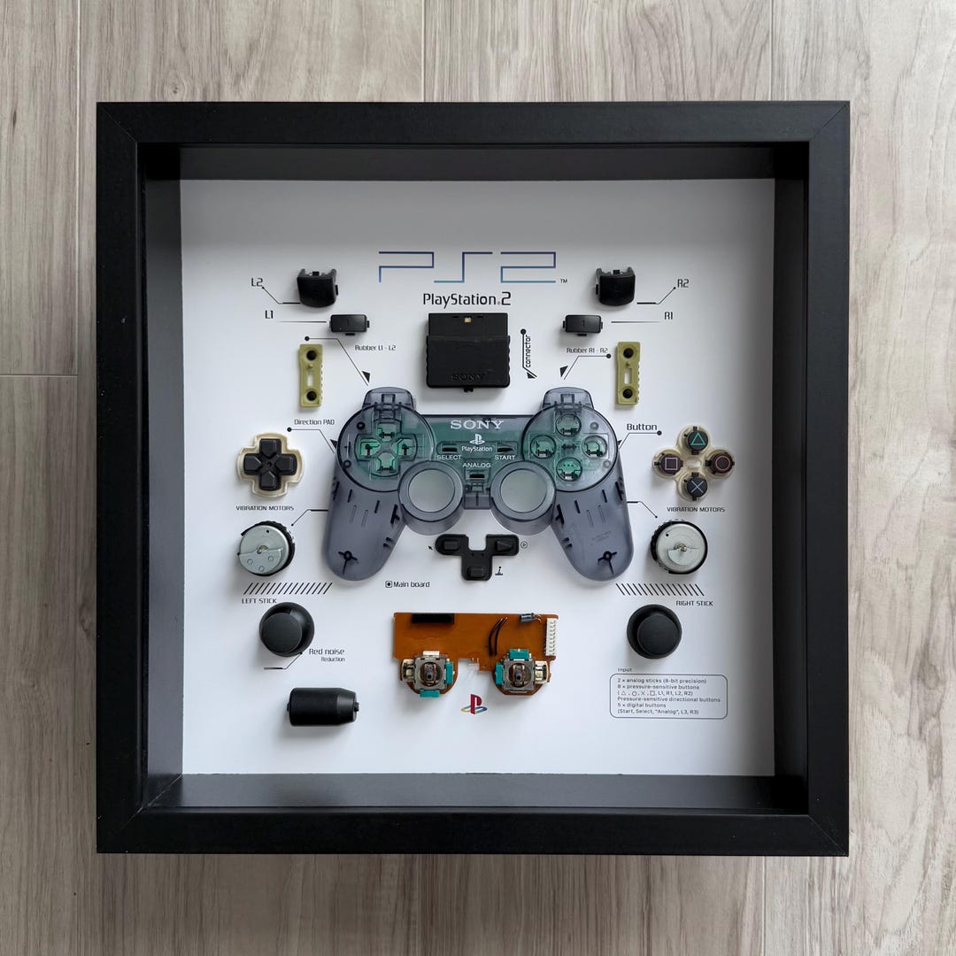Clear Black Dualshock 2 Controller Teardown Art - Etsy