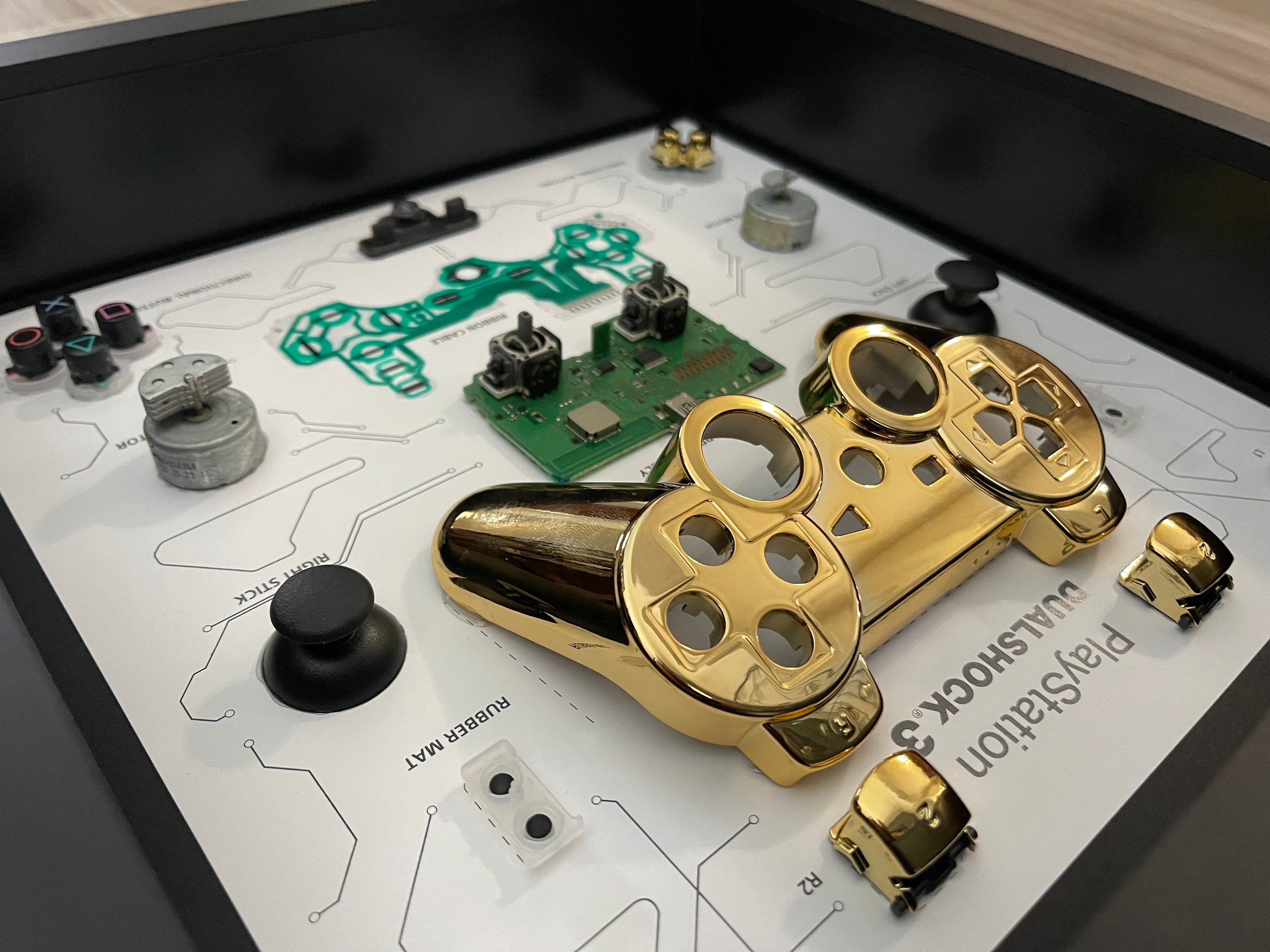 Chrome Gold Dualshock 3 Controller Teardown Art - Etsy