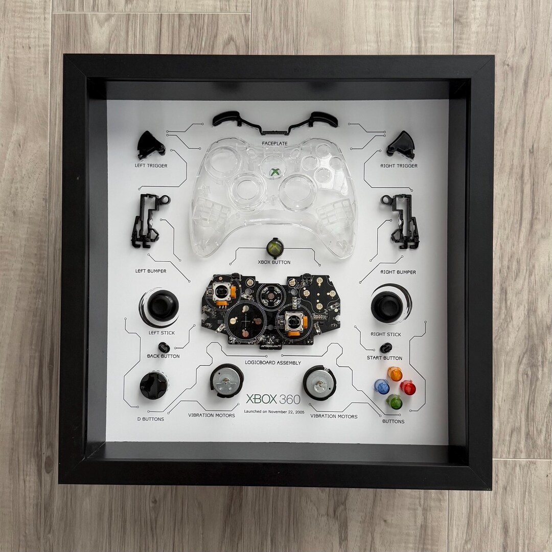 Clear Xbox 360 Controller Teardown Art - Etsy
