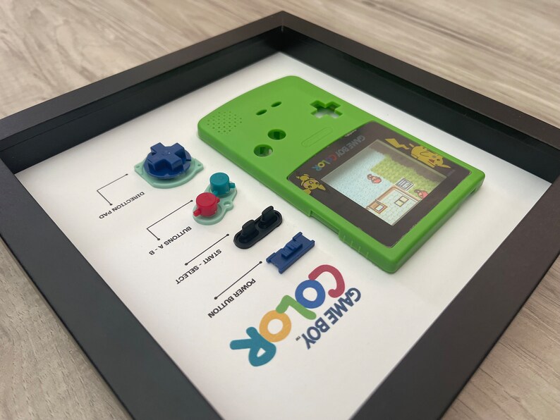 Green POKEMON Gameboy Color Teardown Art - Etsy