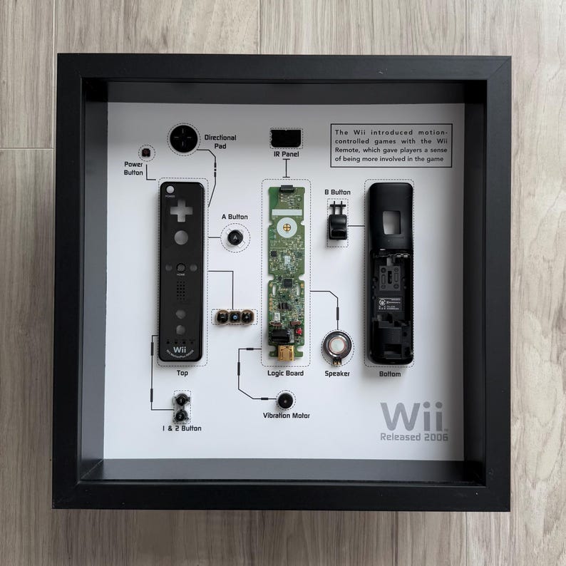 Black Wii Controller Teardown Art - Etsy