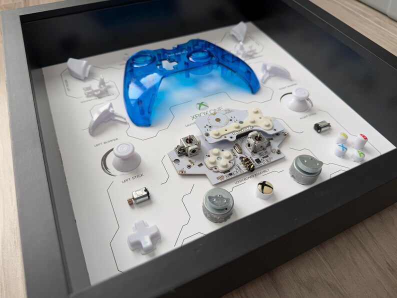 Clear Blue Xbox One Controller Teardown Art - Etsy
