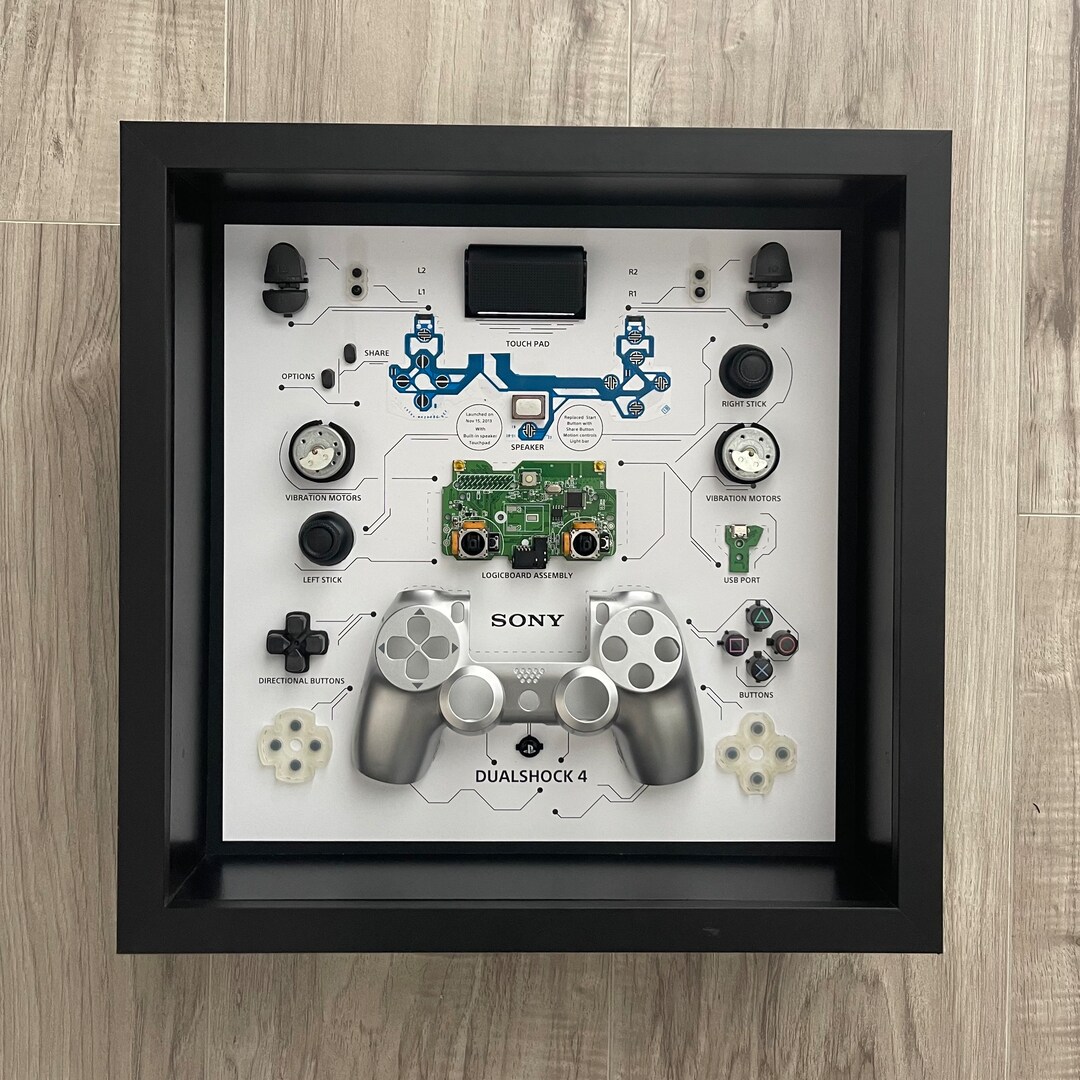 Silver Dualshock 4 Controller Teardown Art - Etsy