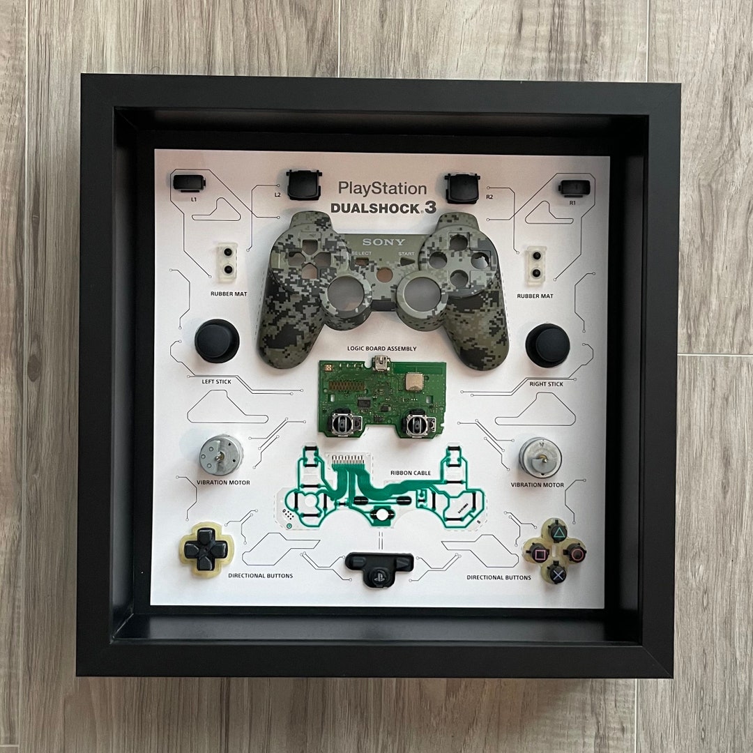 Camo PS3 Controller Teardown Art - Etsy