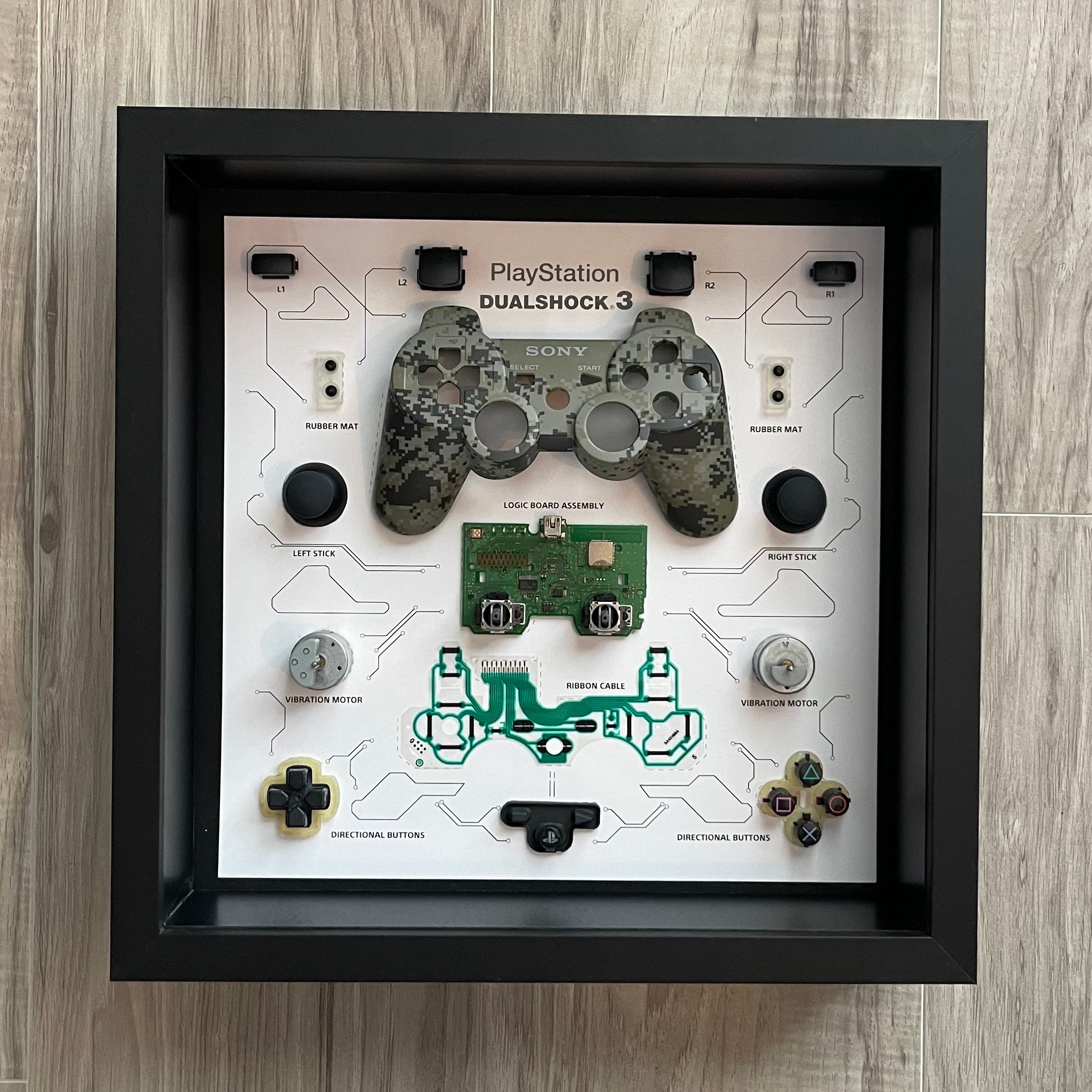 Camo PS3 Controller Teardown Art - Etsy