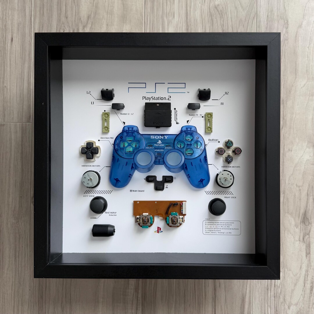Clear Blue Dualshock 2 Controller Teardown Art - Etsy