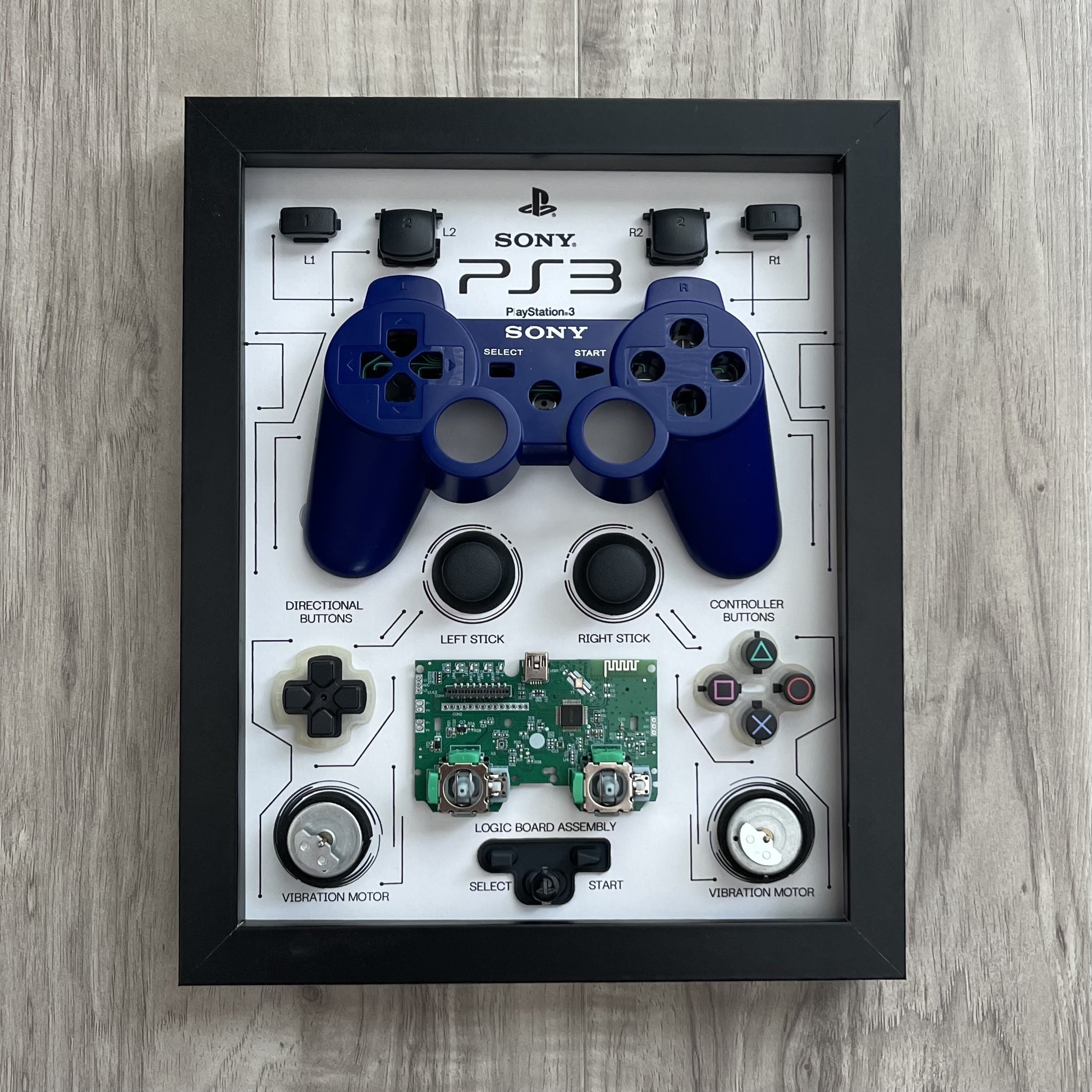 8X10 Blue Dualshock 3 Controller Teardown Art - Etsy