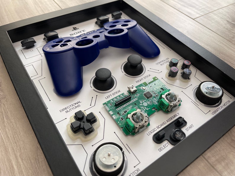 8X10 Blue Dualshock 3 Controller Teardown Art - Etsy