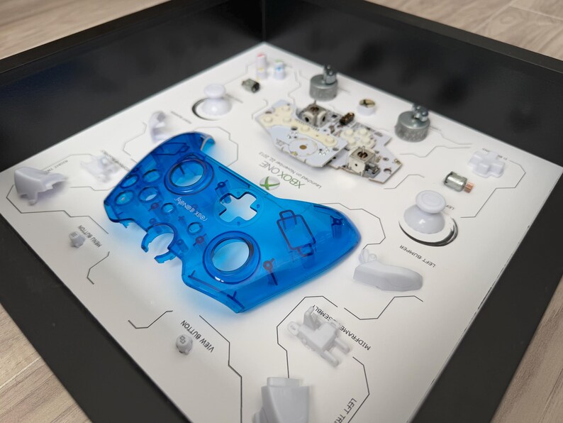 Clear Blue Xbox One Controller Teardown Art - Etsy