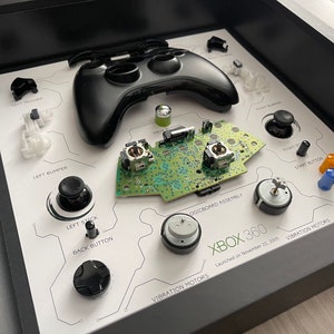 Black Xbox 360 Controller Teardown Art - Etsy