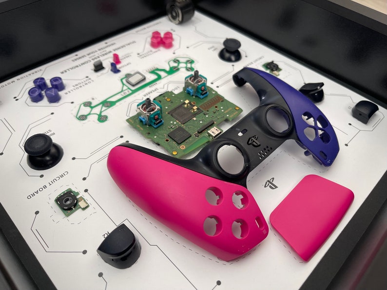 Pink & Purple Dualsense Controller Teardown Art - Etsy