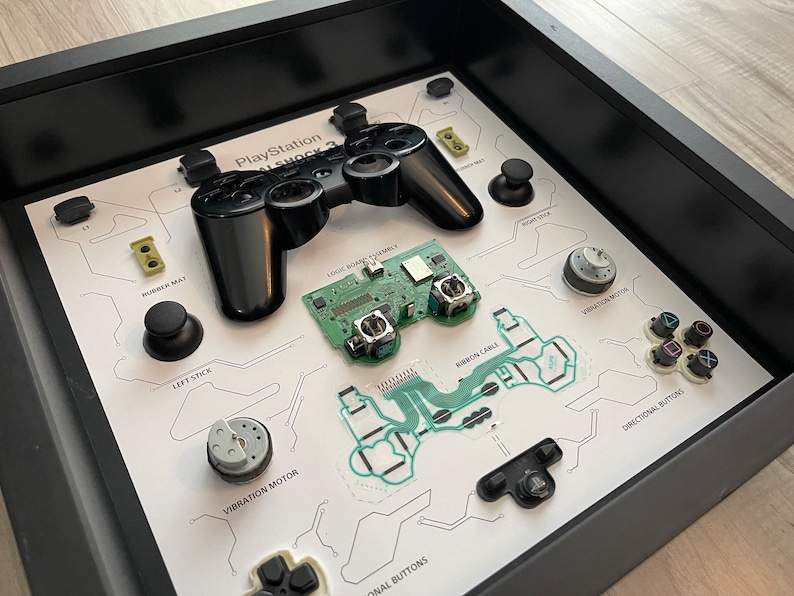 Black Dualshock 3 Controller Teardown Art - Etsy