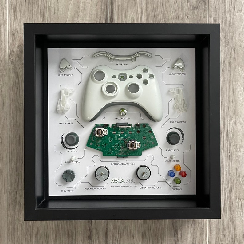 White Xbox 360 Controller Teardown Art - Etsy Singapore