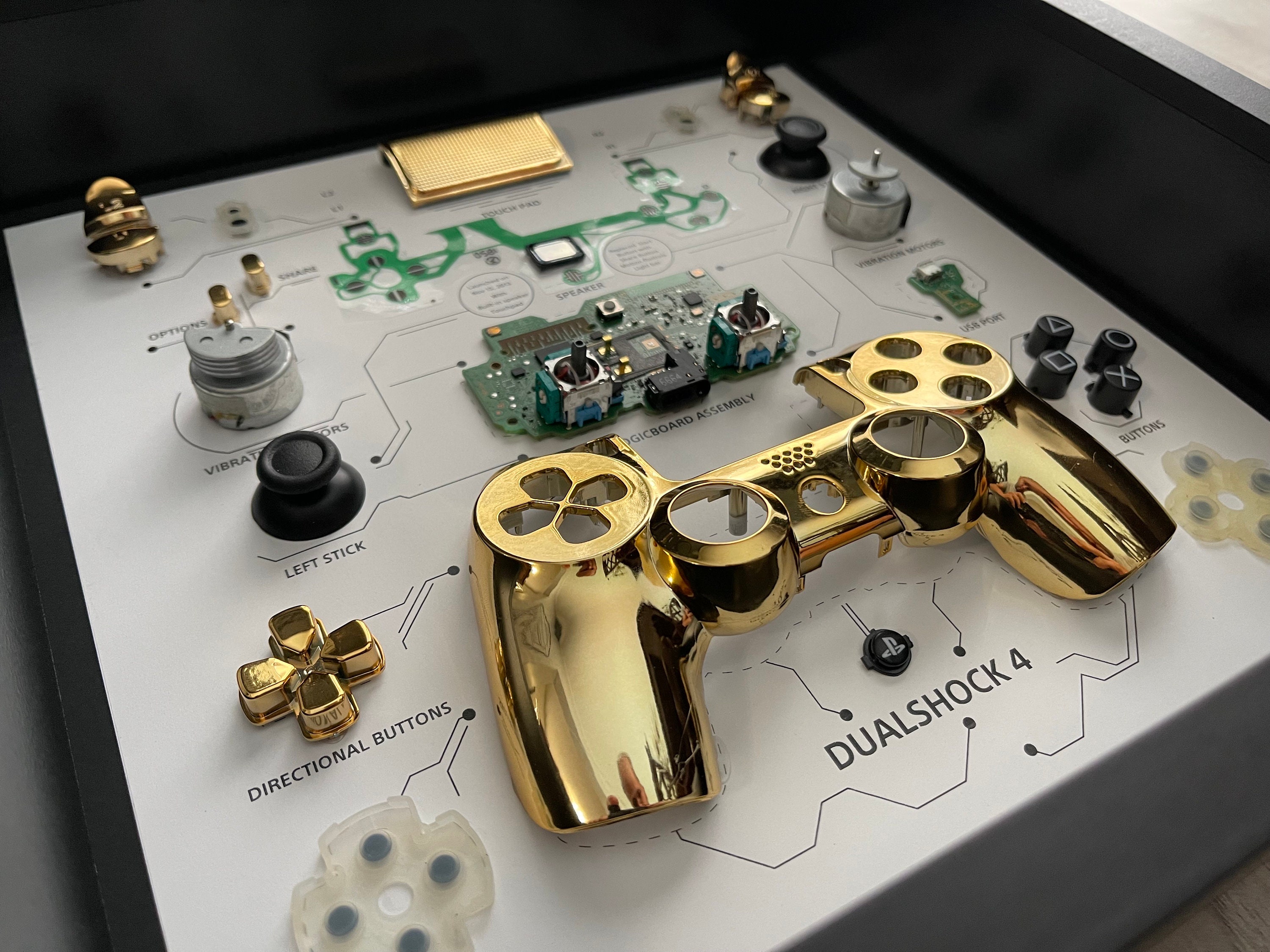 Chrome Gold PS4 Controller Teardown Art - Etsy