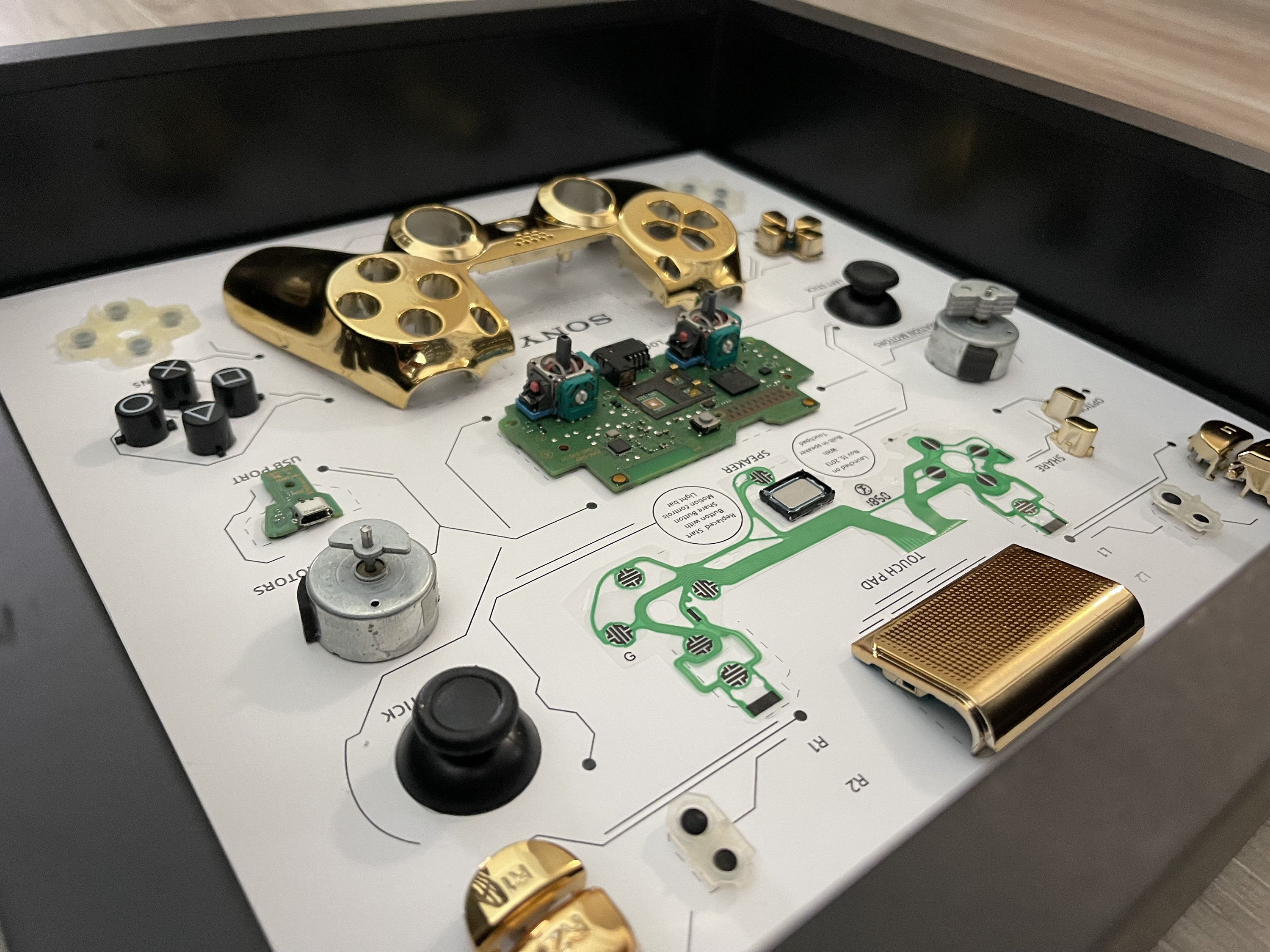 Chrome Gold PS4 Controller Teardown Art - Etsy