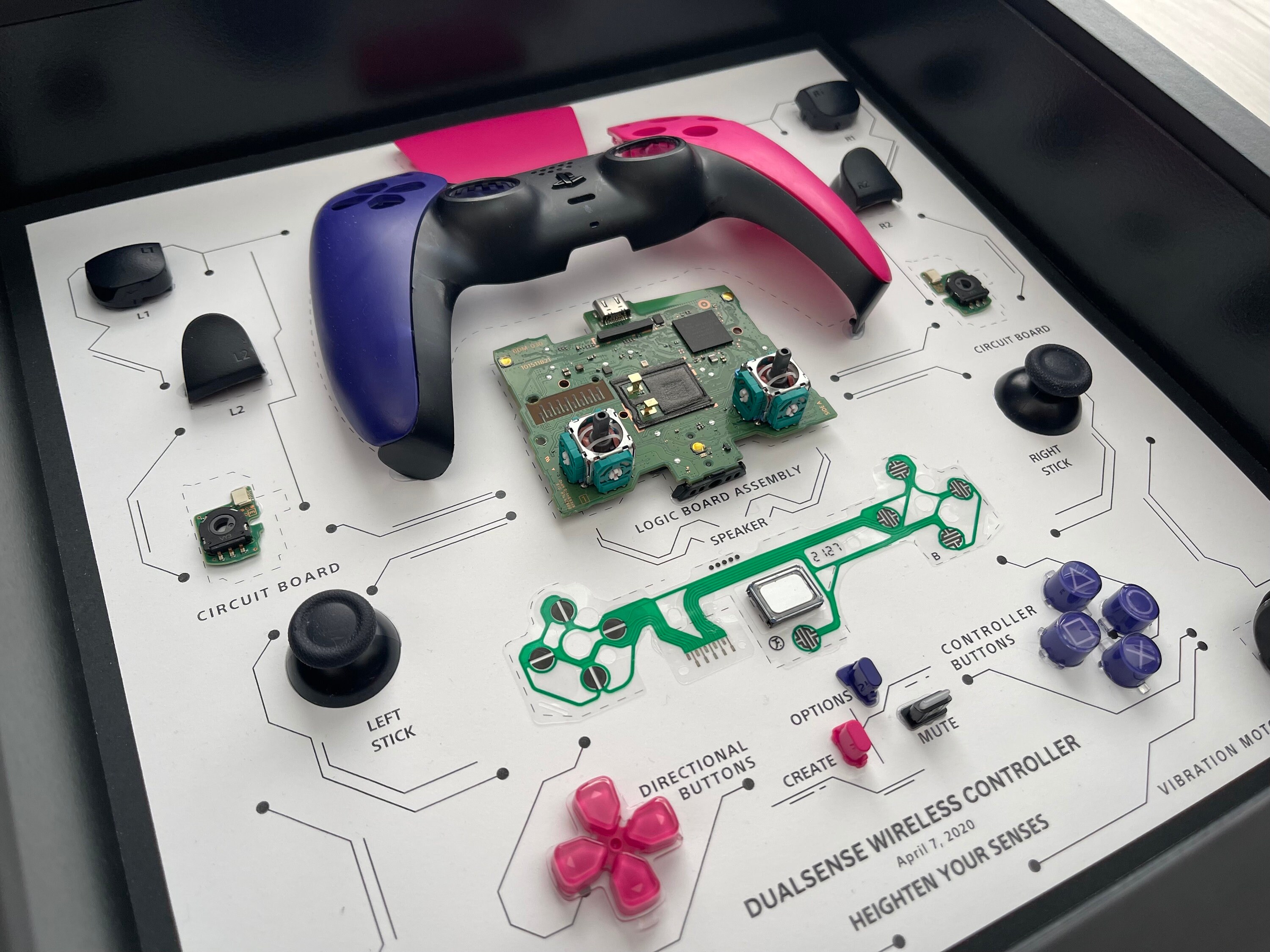 Pink & Purple Dualsense Controller Teardown Art - Etsy