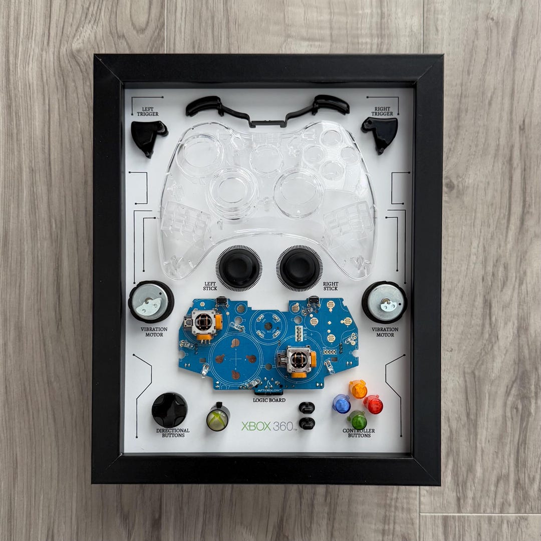 8X10 Clear Xbox 360 Controller Teardown Art - Etsy