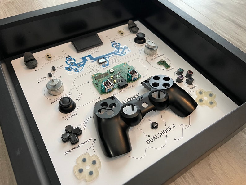 Black Dualshock 4 Controller Teardown Art - Etsy