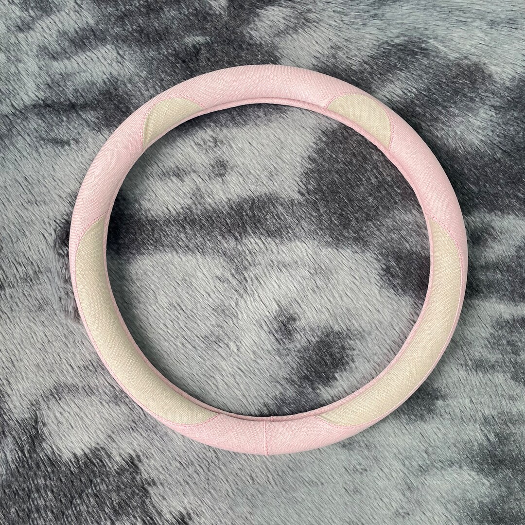 Pink Cat Steering Wheel Cover: Canvas Car Accessory - Etsy