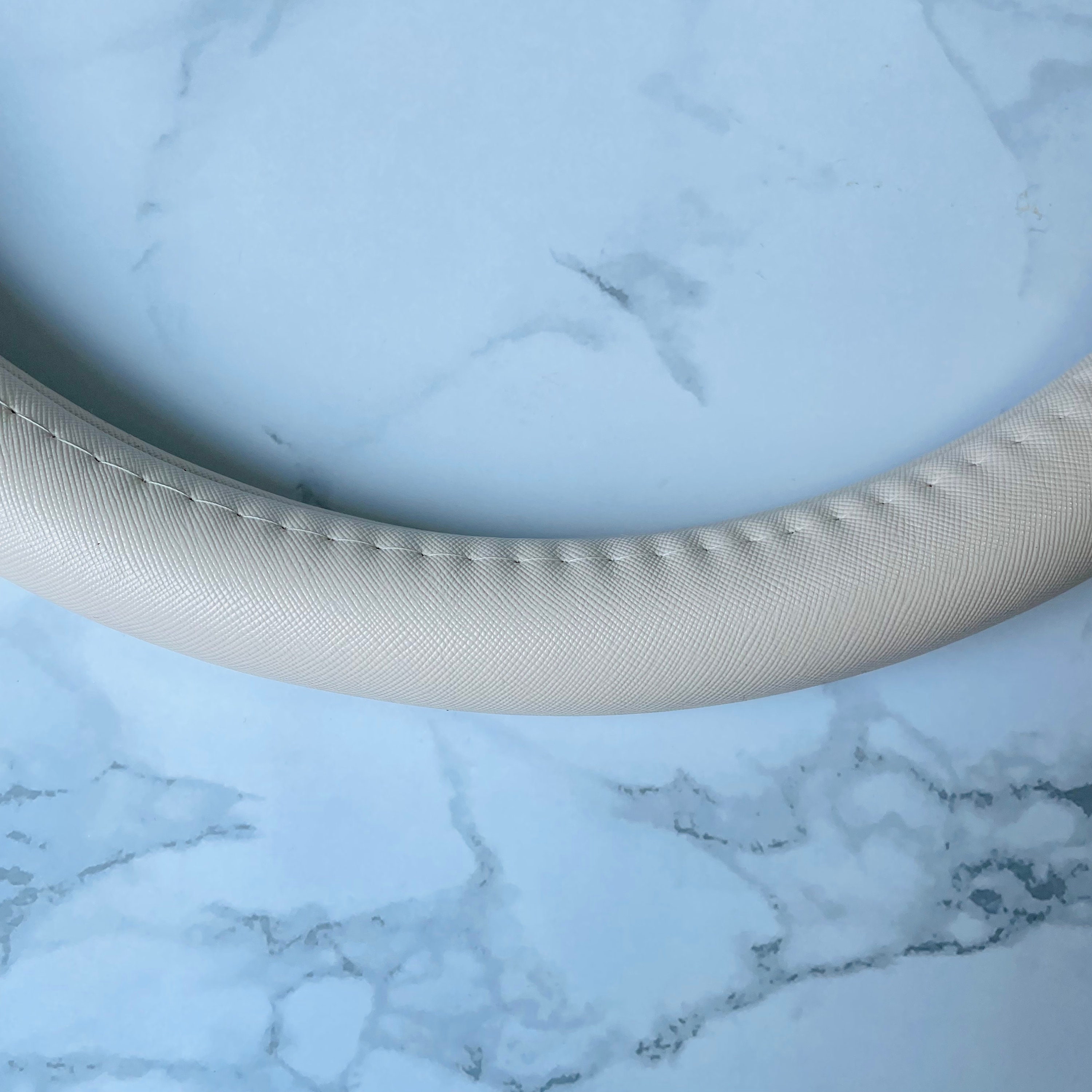 White Leather Fabric Steering Wheel Cover Elegant Fabric Car - Etsy