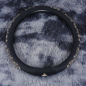 Gold Flower&bee Steering Wheel Cover, Embroidered Car Accessories ...