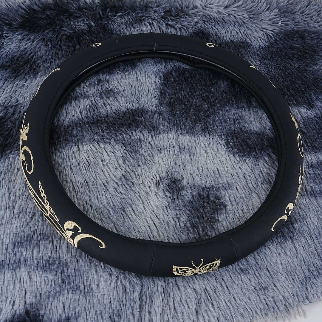 Embroidered Butterfly Steering Wheel Cover, Flower Car Accessories ...