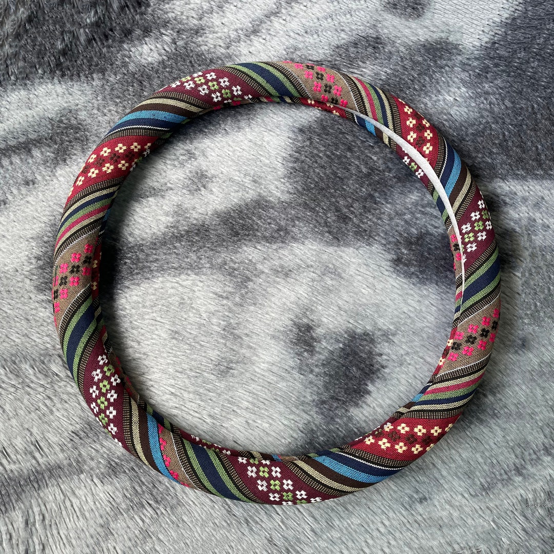 Colorful Bohemia Steering Wheel Cover, Fabric Car Accessories, Custom ...