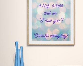 Love Kiss Hug Poster - Etsy
