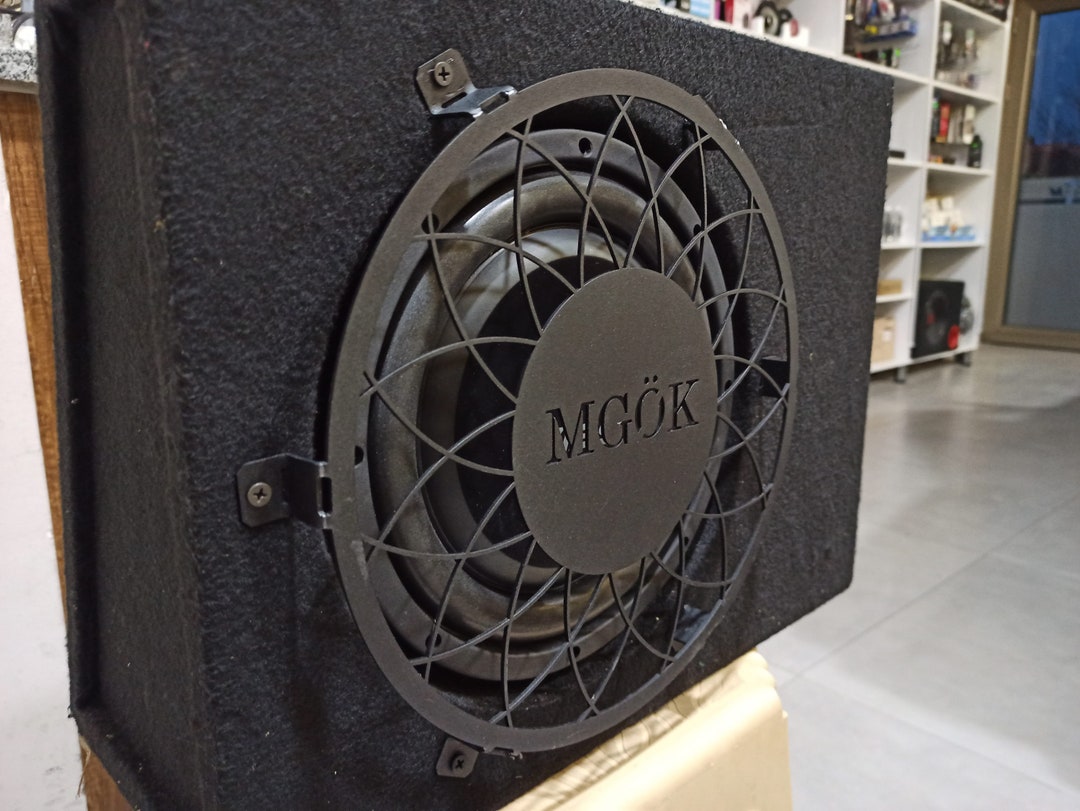 CNC Laser Cut Bass Protection: Industrial Metal Design (DXF-DWG File ...