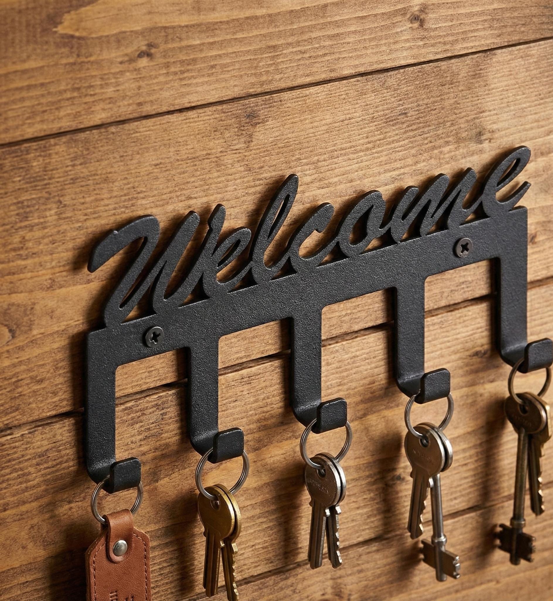 Industrial Welcome Key Holder DXF File: CNC Laser Cut Metal (digital ...