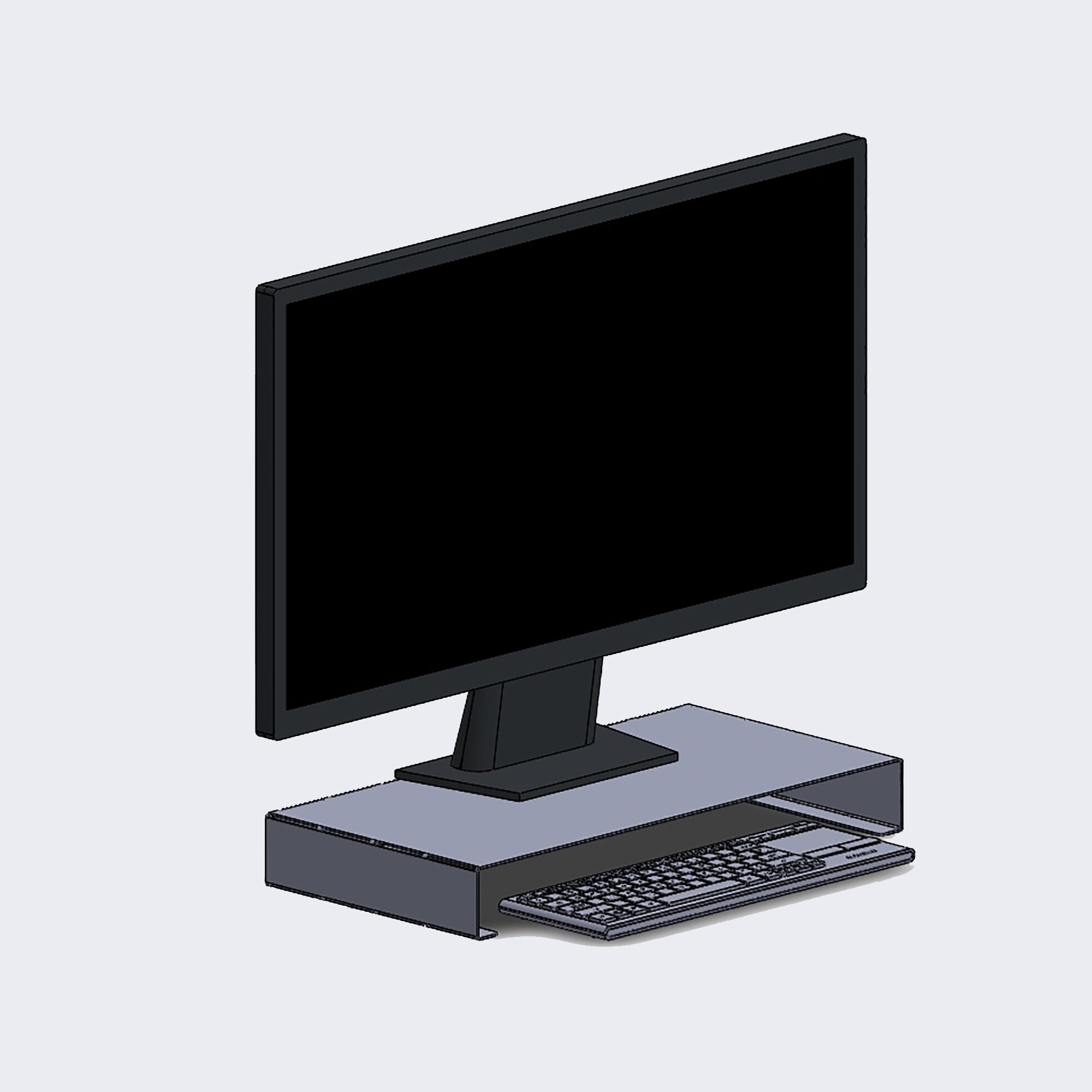 Industrial Style Bending Desktop Computer Screen Stand Desk Accessory ...