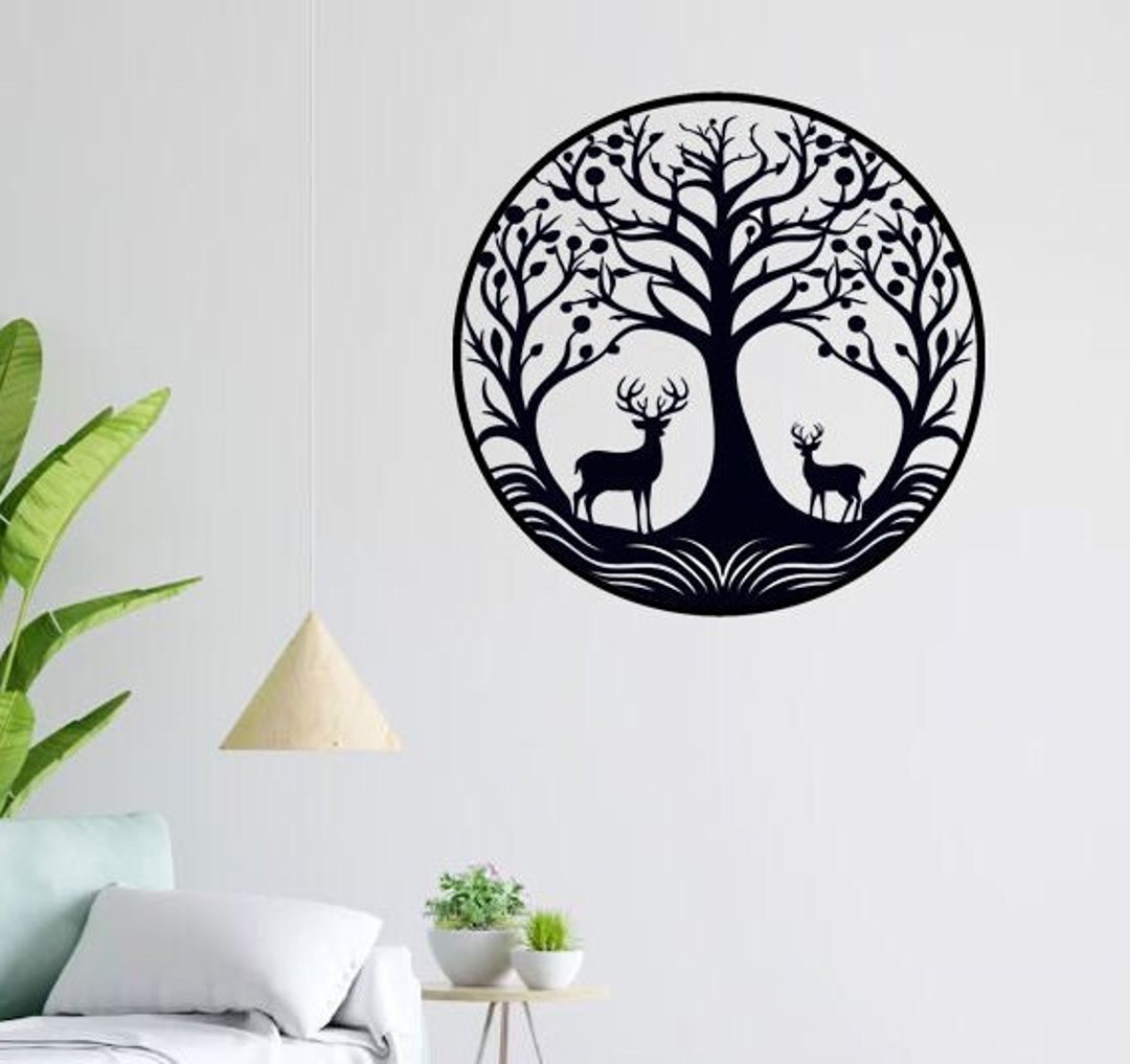 Industrial Style Bending Deer Wall Art Dxf-dwg-svg-eps-psd-pdf and Png ...