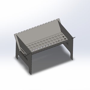 Industrial Style Bending Metal Barbecue DXF-DWG File- Stylish and ...