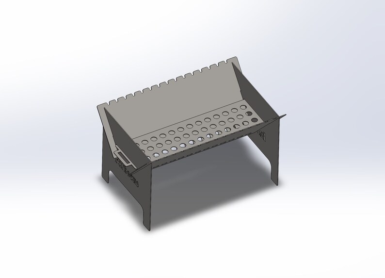 Industrial Style Bending Metal Barbecue DXF-DWG File- Stylish and ...