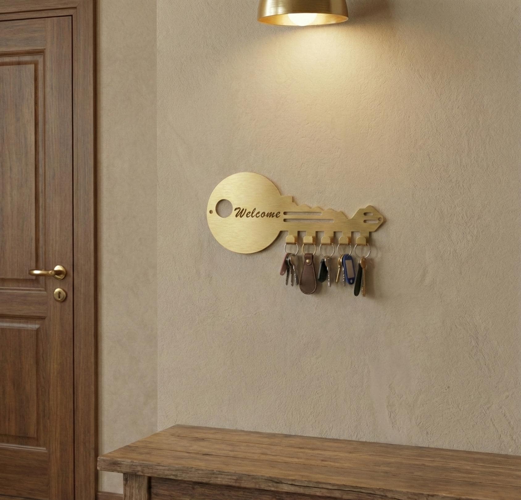 Industrial Key Holder DXF File: CNC Laser Cut Metal Key Rack - Etsy