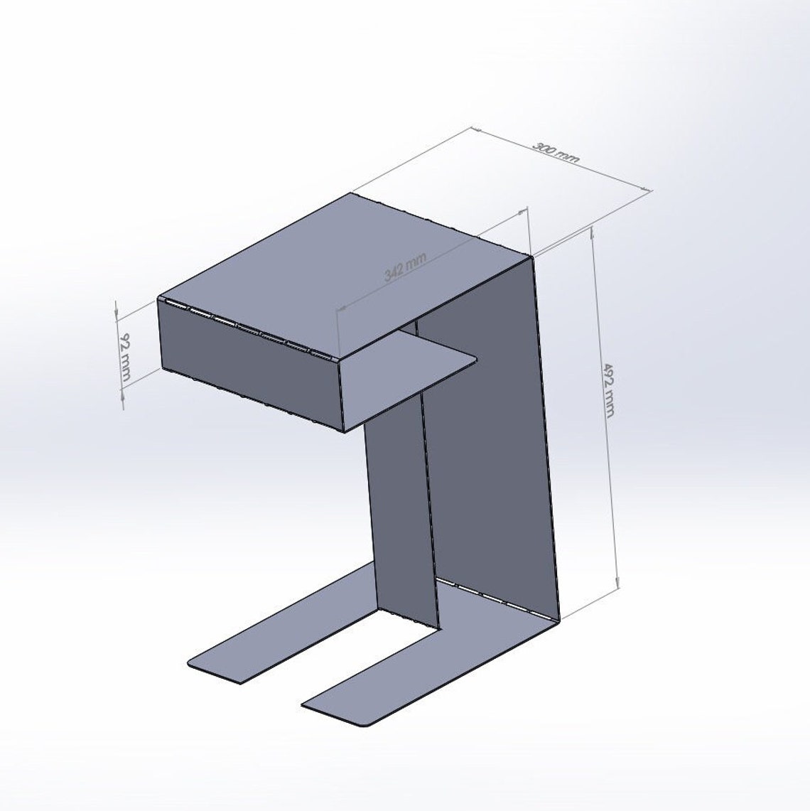 Industrial Coffee Table Nightstand DXF File: CNC Laser Cut Metal - Etsy