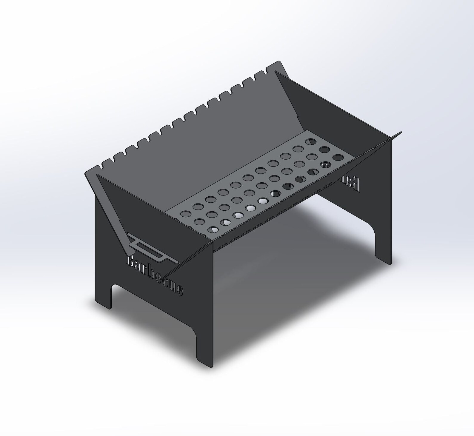 Industrial Style Bending Metal Barbecue DXF-DWG File- Stylish and ...